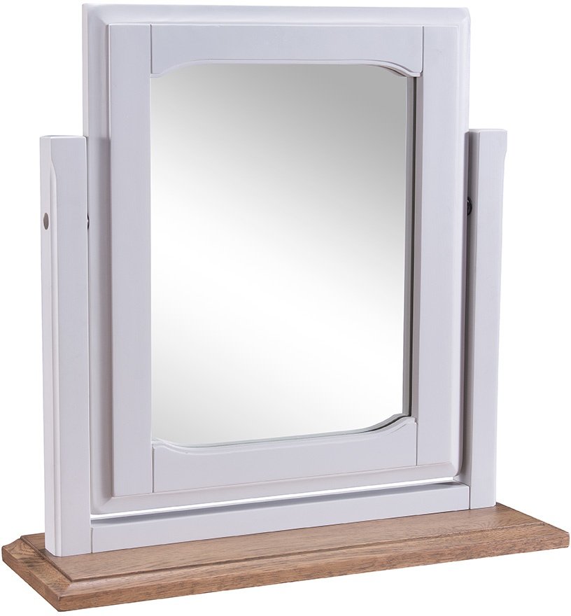 Fleur Grey paint dressing table mirror - Old Creamery Furniture