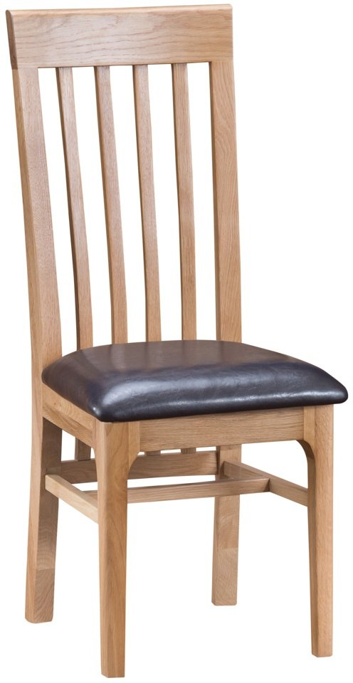 Borg Borg Slat Back Chair PU Seat - Old Creamery Furniture
