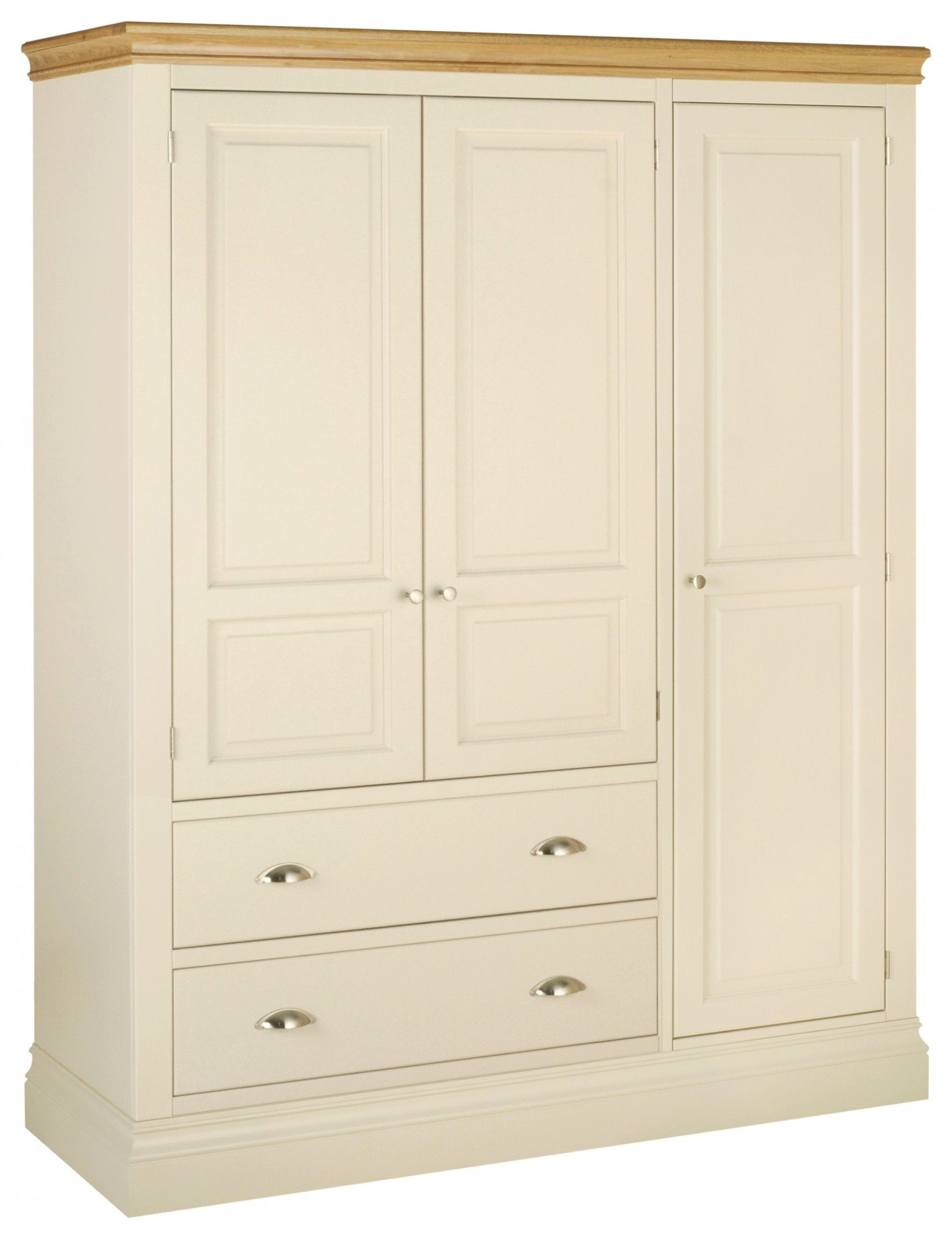 Geneva Geneva Painted Triple Robe With 2 Drawers - Old Creamery Furniture