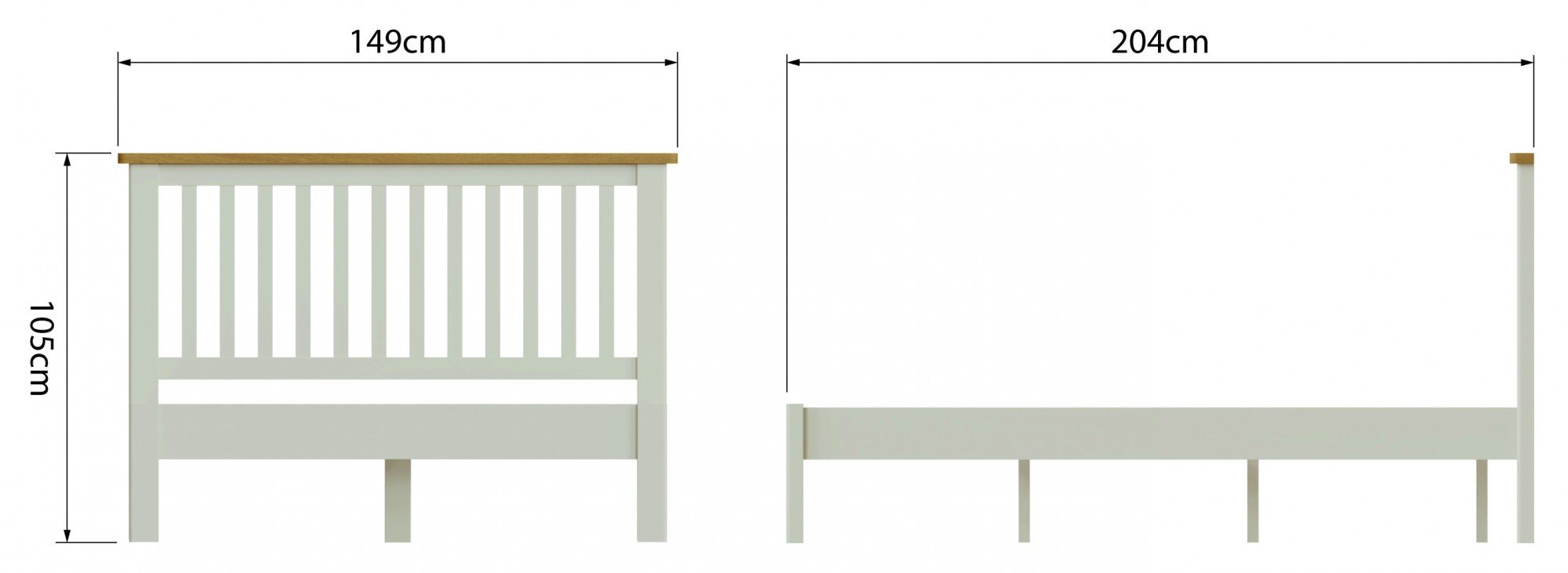 Sigma Sigma Grey 4'6' Bed Frame - Old Creamery Furniture