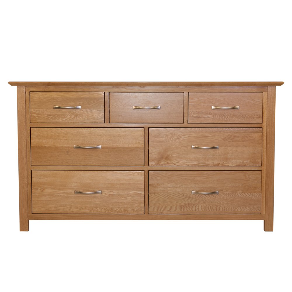 Lisbon Lisbon Oak 3 over 4 Chest of Drawers - Old Creamery Furniture