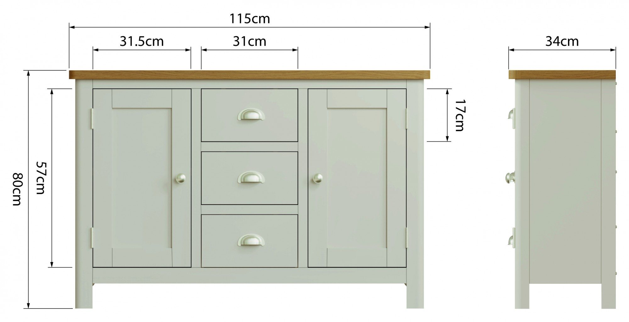 Sigma Sigma Grey Large Sideboard - Old Creamery Furniture