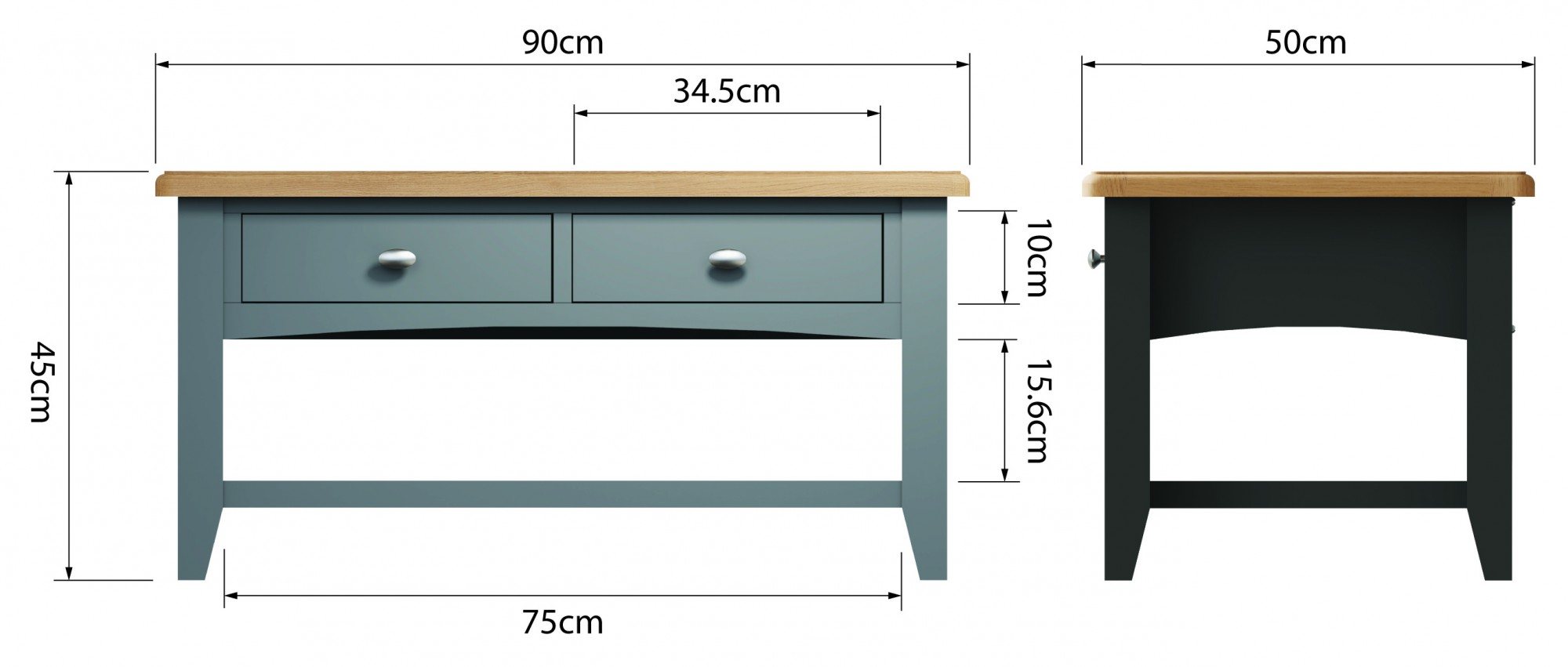 Omega Omega Grey Large Coffee Table - Old Creamery Furniture