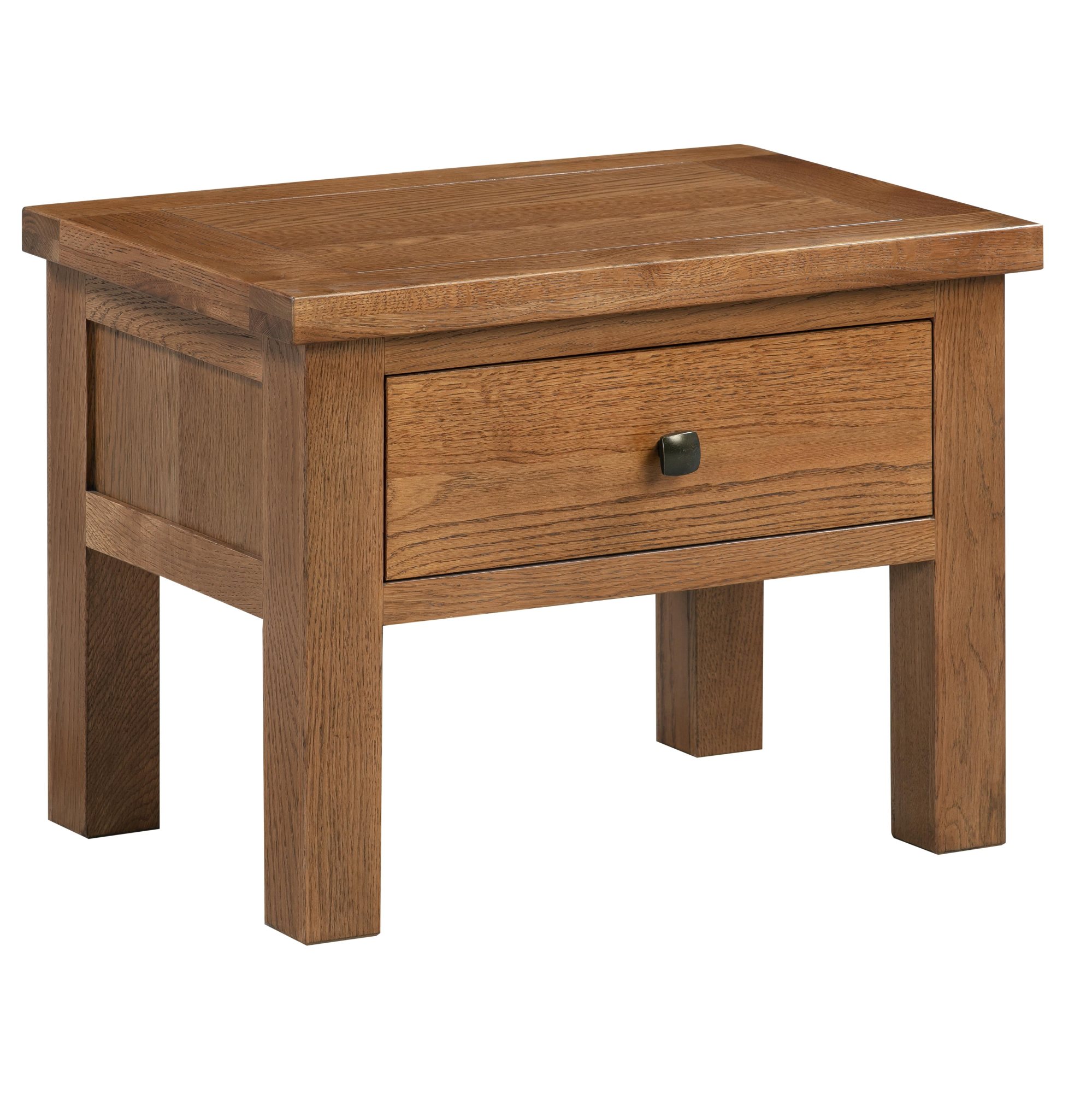 Bristol Bristol Rustic Oak Side Table with Drawer - Old Creamery Furniture