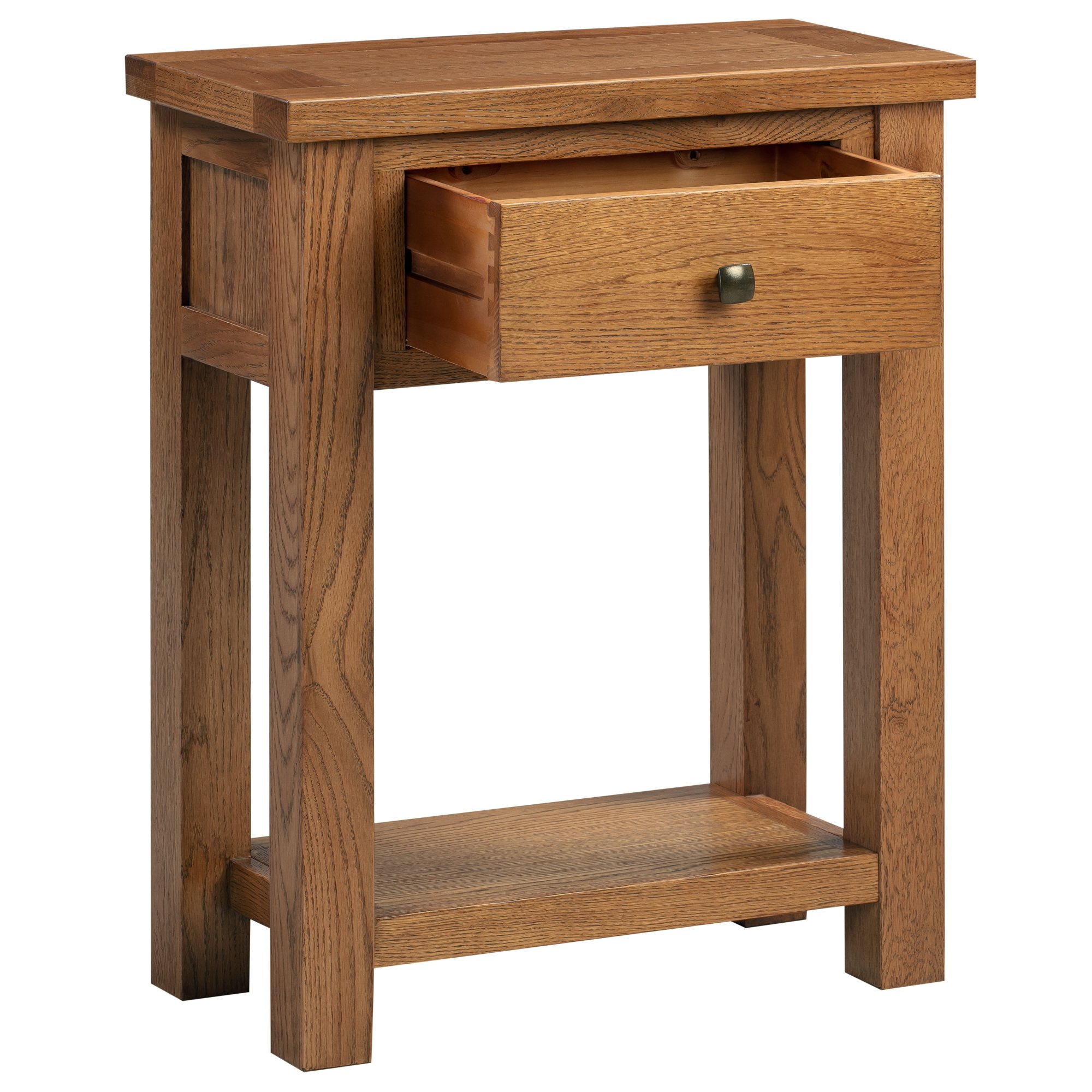 Bristol Bristol Rustic Oak Small Console Table - Old Creamery Furniture