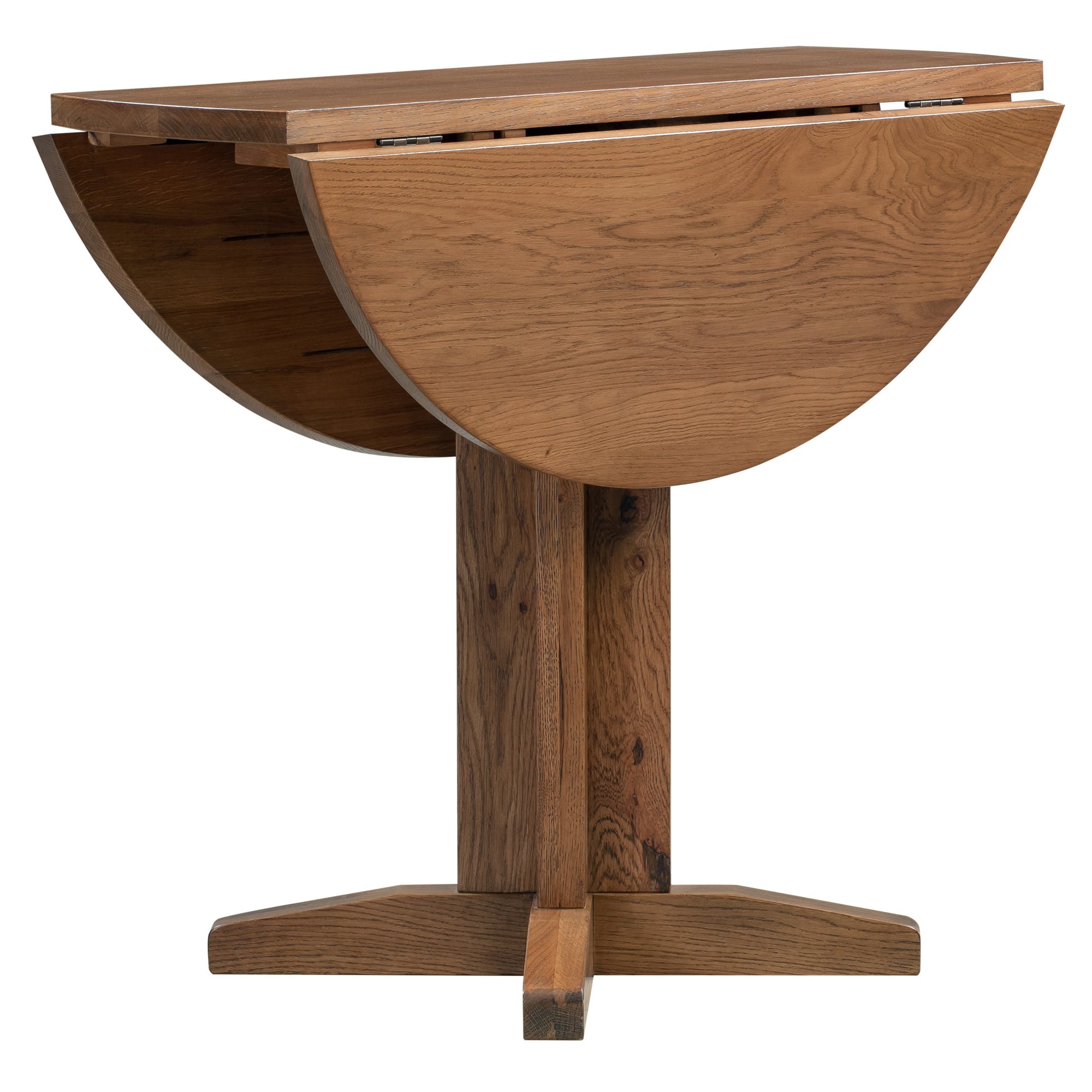 Bristol Bristol Rustic Oak Drop Leaf Table - Old Creamery Furniture