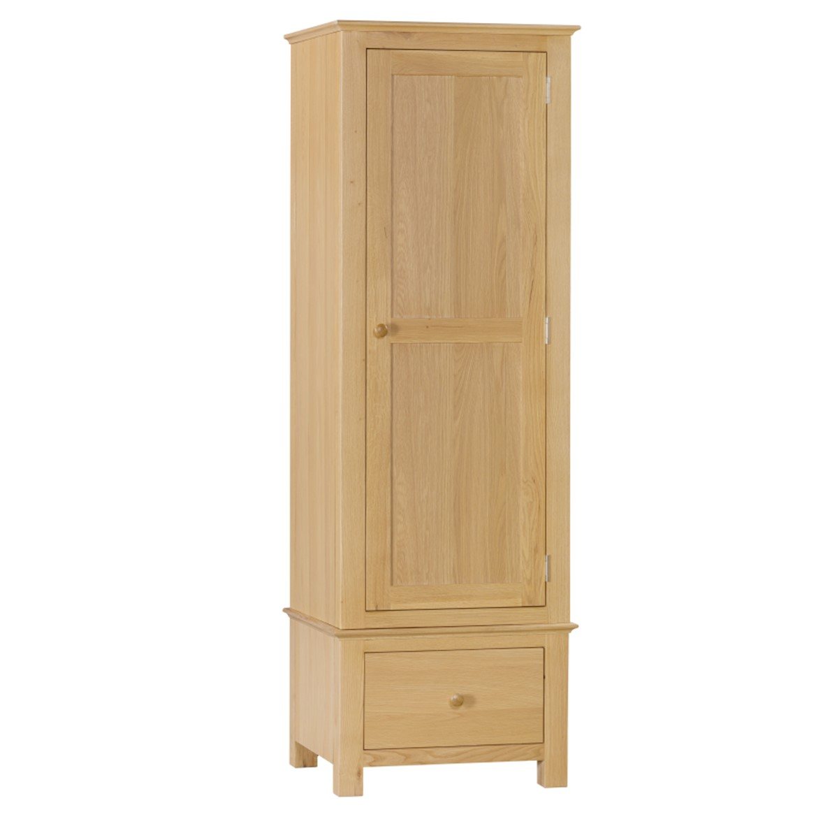 Portland Oak Portland Oak Single Wardrobe with Drawer - Old Creamery ...