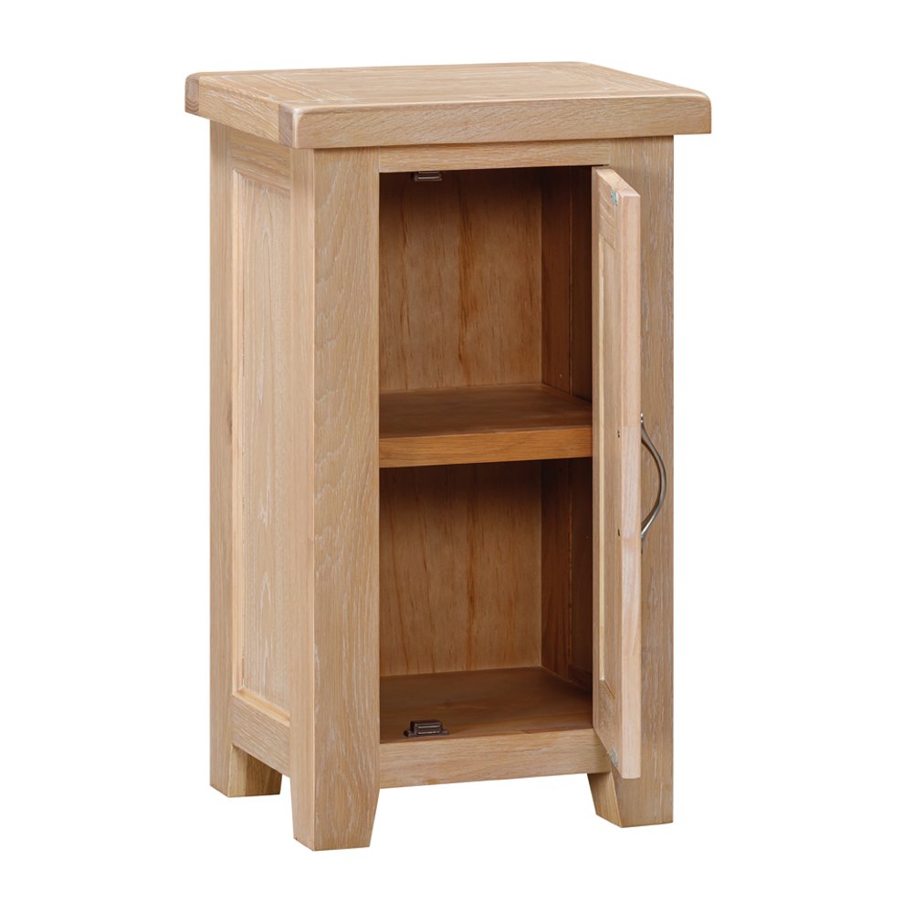 Milford Oak Small 1 Door Cabinet - Old Creamery Furniture